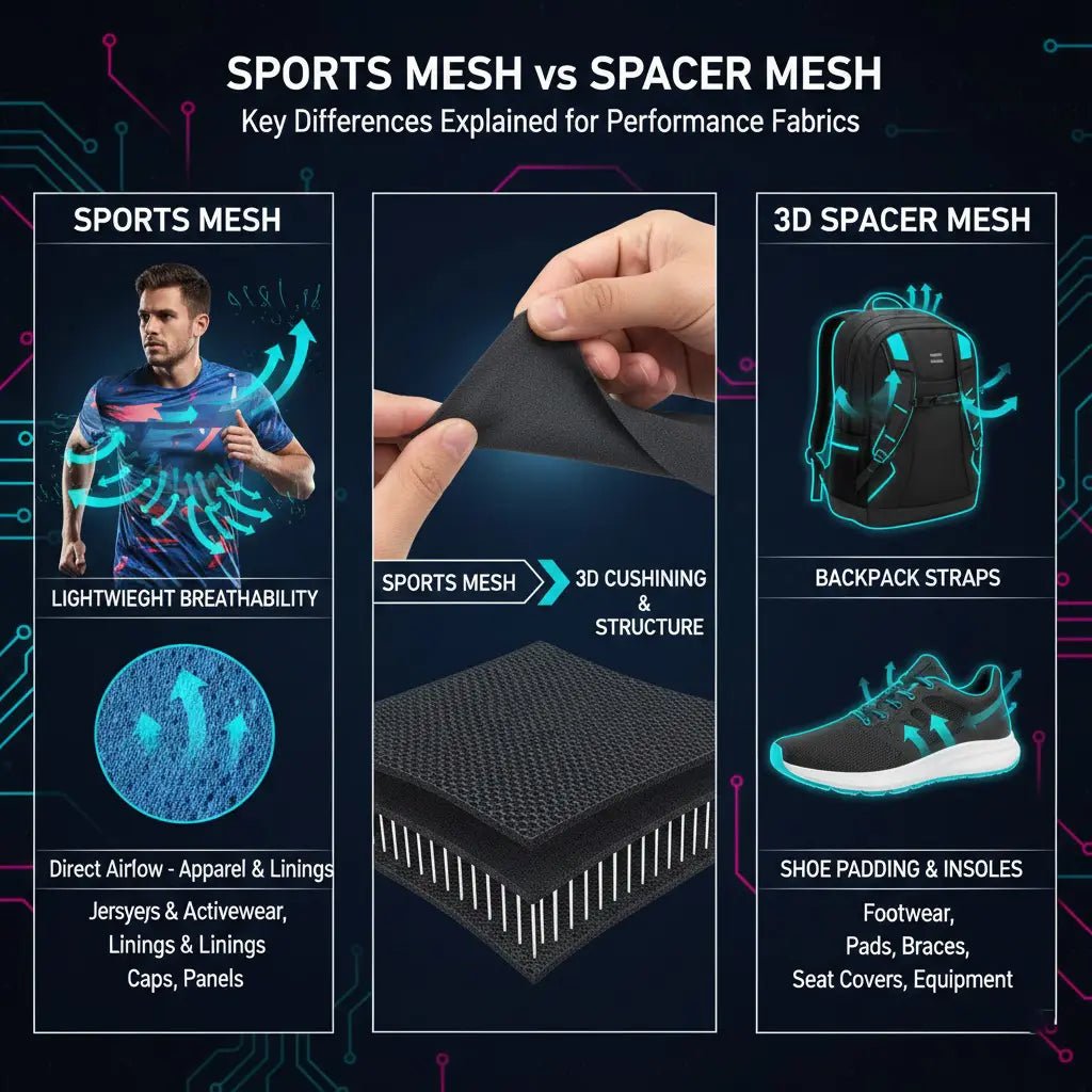 Sports Mesh vs Spacer Mesh: Key Differences Explained – Sportek ...