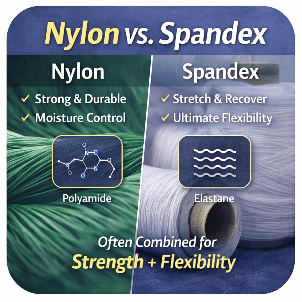 Nylon vs. Spandex: Comparing the Base Fibers – Sportek International Inc.